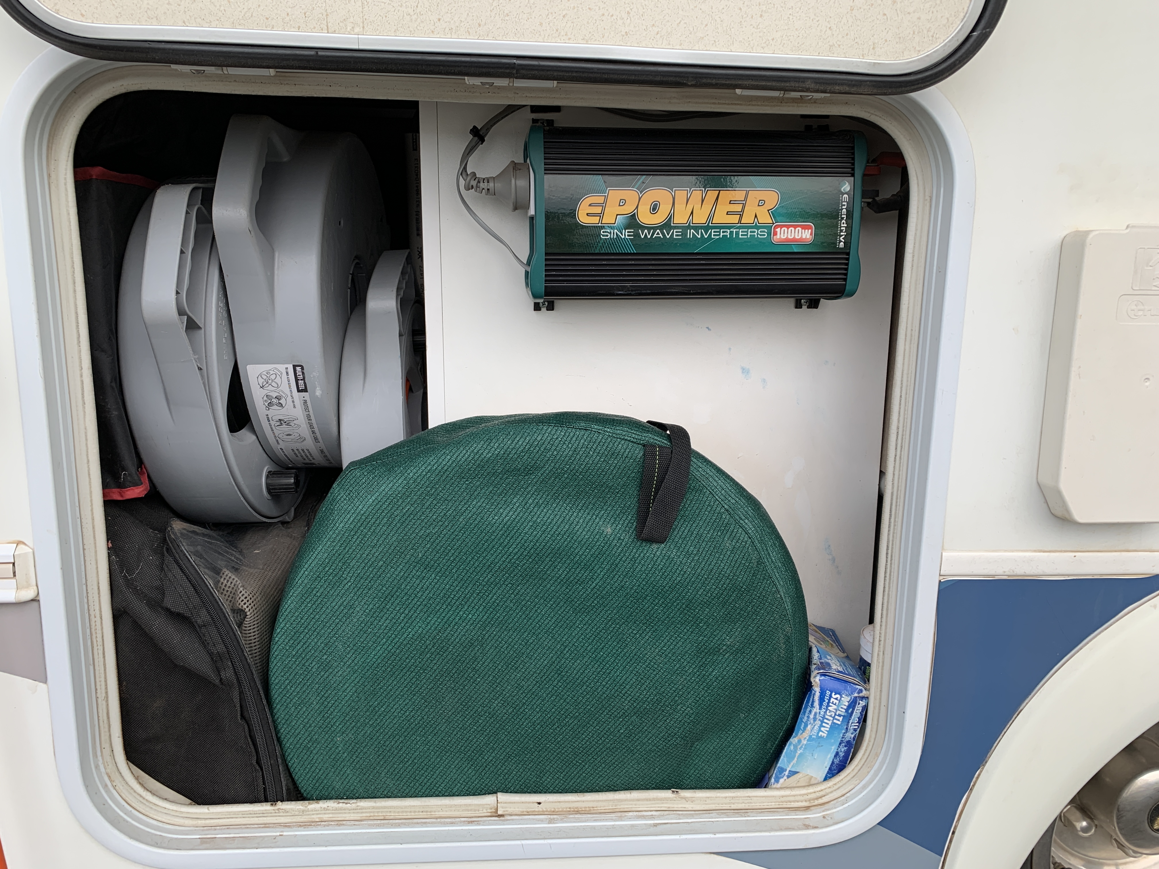 A washing machine in an Avida Esperance | motorhomemeanders.com